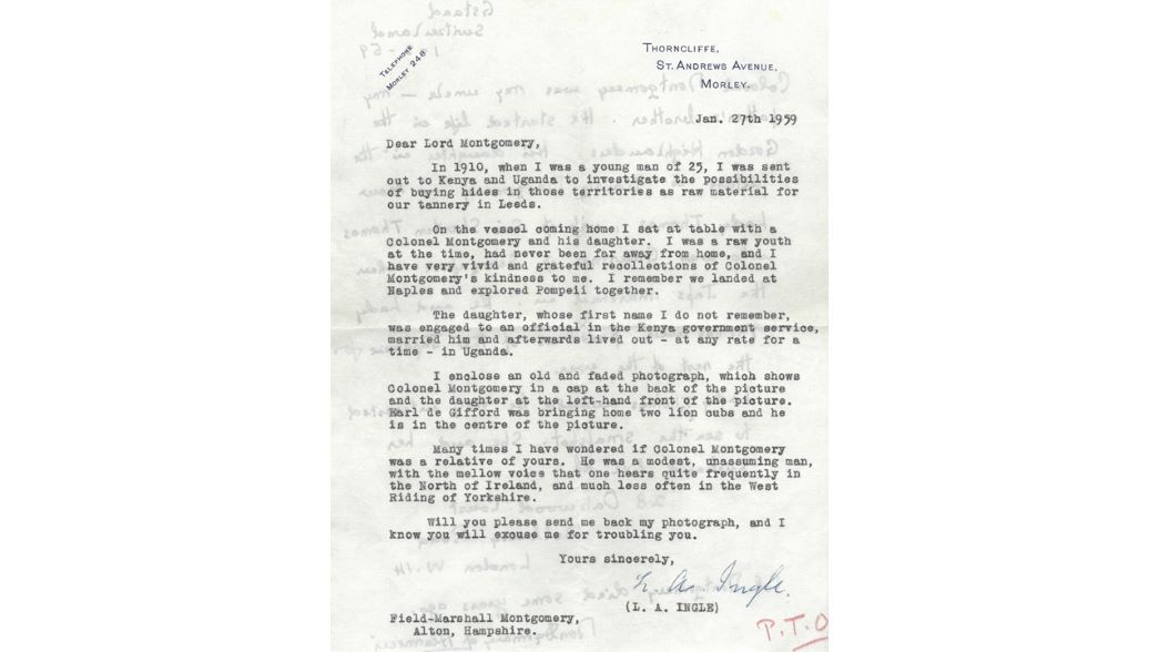 Letter Signed by Field Marshal Montgomery Comes to Auction | Tennants ...